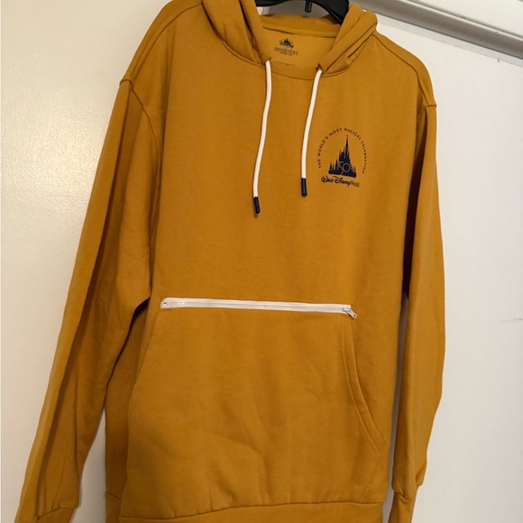 Disney | Shirts | Disney Mustard Hoodie With Front Pocket | Poshmark